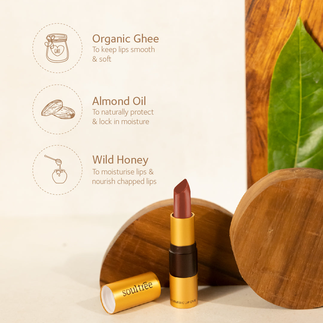 Soultree Ayurvedic Lipstick, Rich Earth | Chemical Free - 4gm – SoulTree